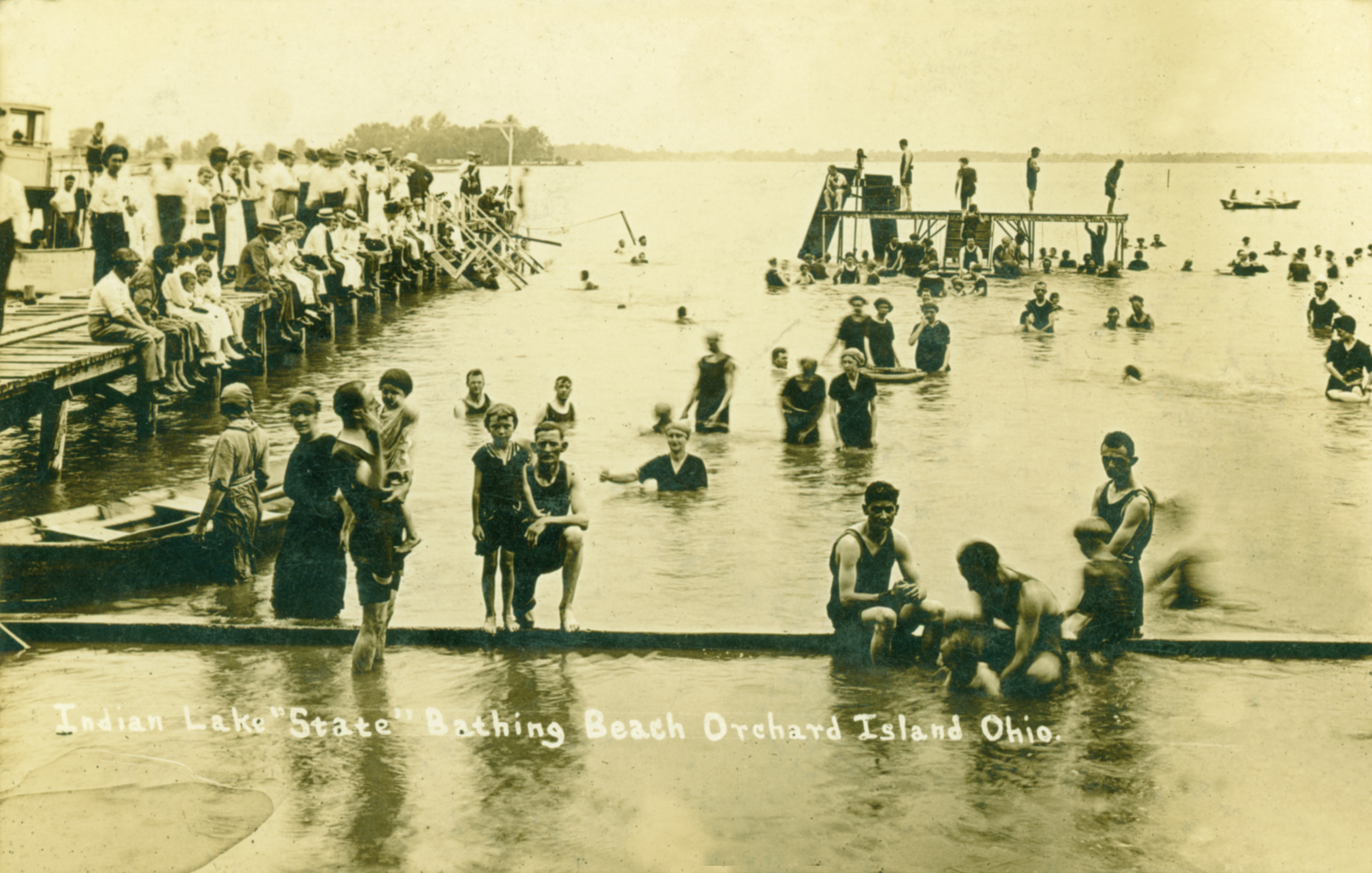 State Bathing Beach – Vintage Postcards of Indian Lake, Ohio